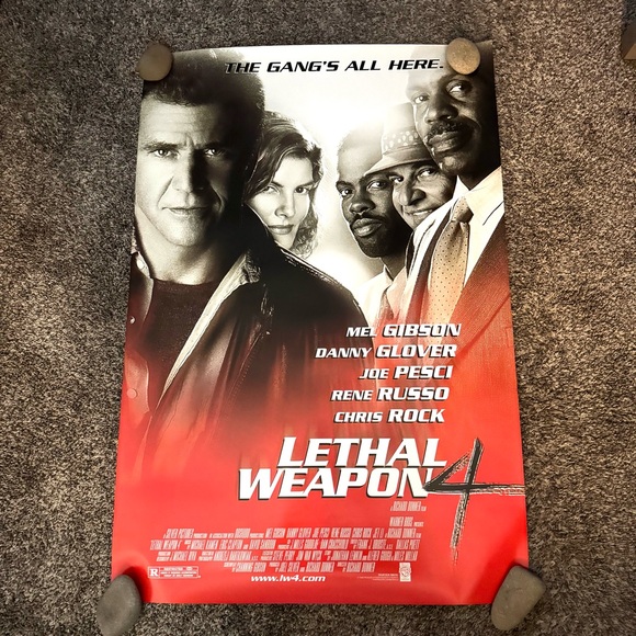 Art | Lethal Weapon 4 Original 27 X 4 Theatrical Movie Poster | Poshmark